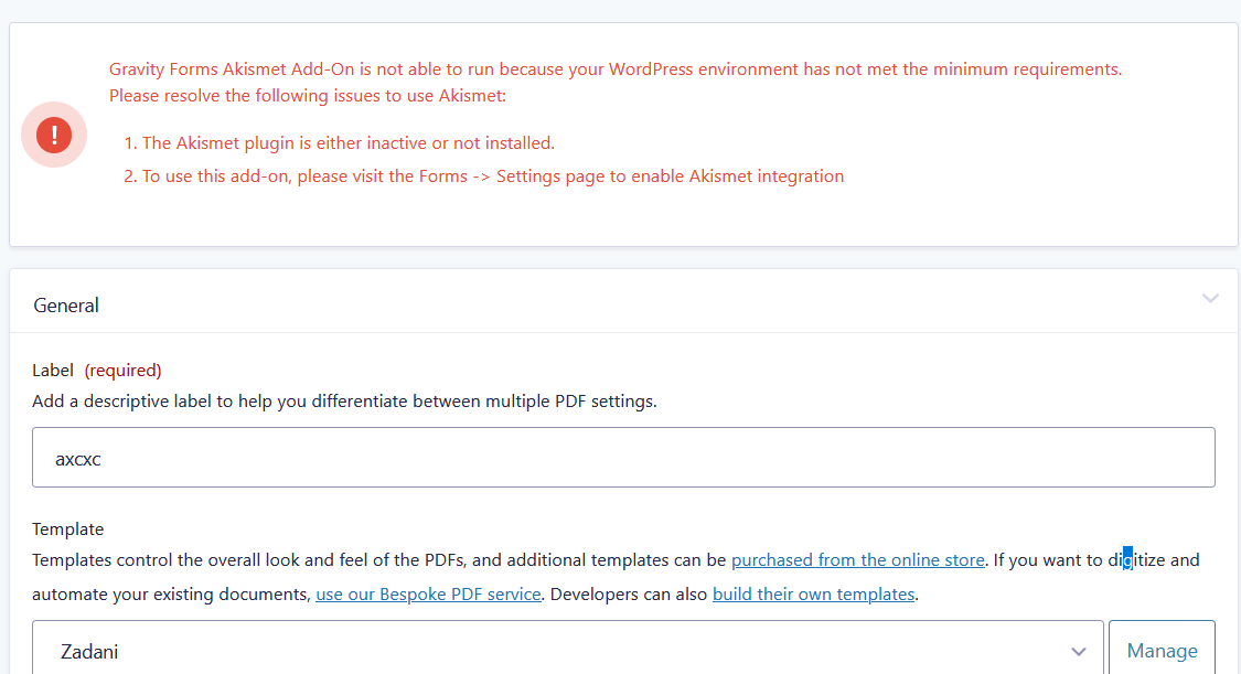 After new PDF form submission, message should show along side other add-on messages. · Issue ...