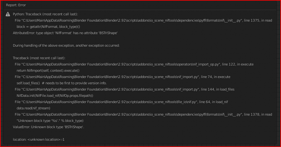 Can't open Nif file · Issue #436 · niftools/blender_niftools_addon · GitHub