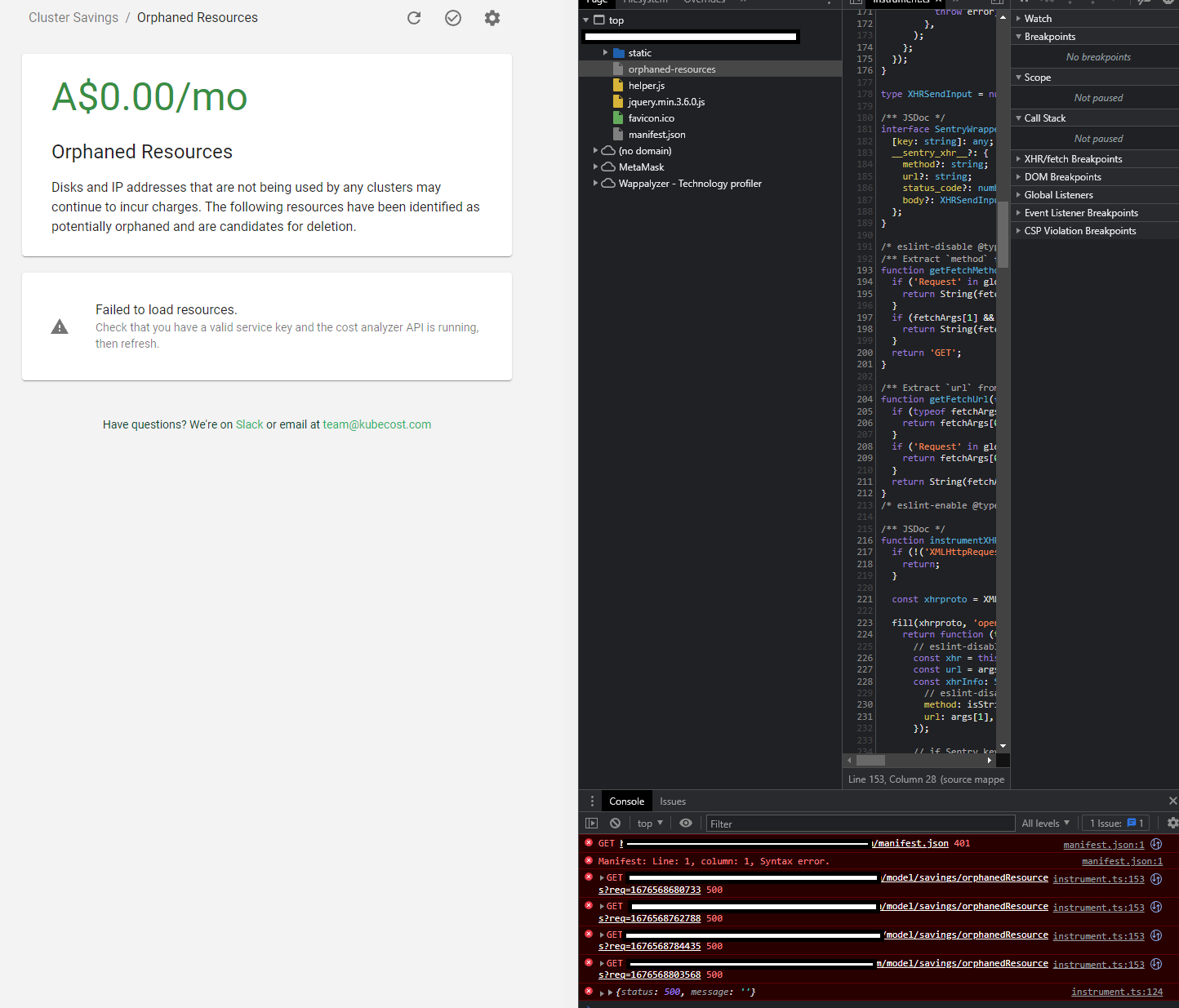 The Orphaned Resources Page Errors Out When Missing Access To All Aws Regions · Issue 2167