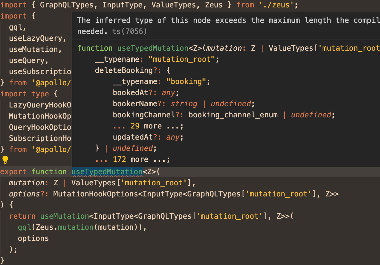 V2 Ok V3 The Inferred Type Of This Node Exceeds The Maximum Length The Compiler Will Serialize