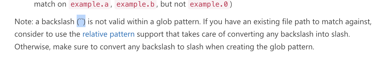 `createFileSystemWatcher` is not working correctly with a pattern of `FOLDER_NAME\**` or `FOLDER ...
