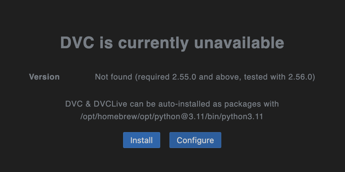 Improve DVC Setup "DVC is Unavailable" step · Issue #3935 · iterative/vscode-dvc · GitHub