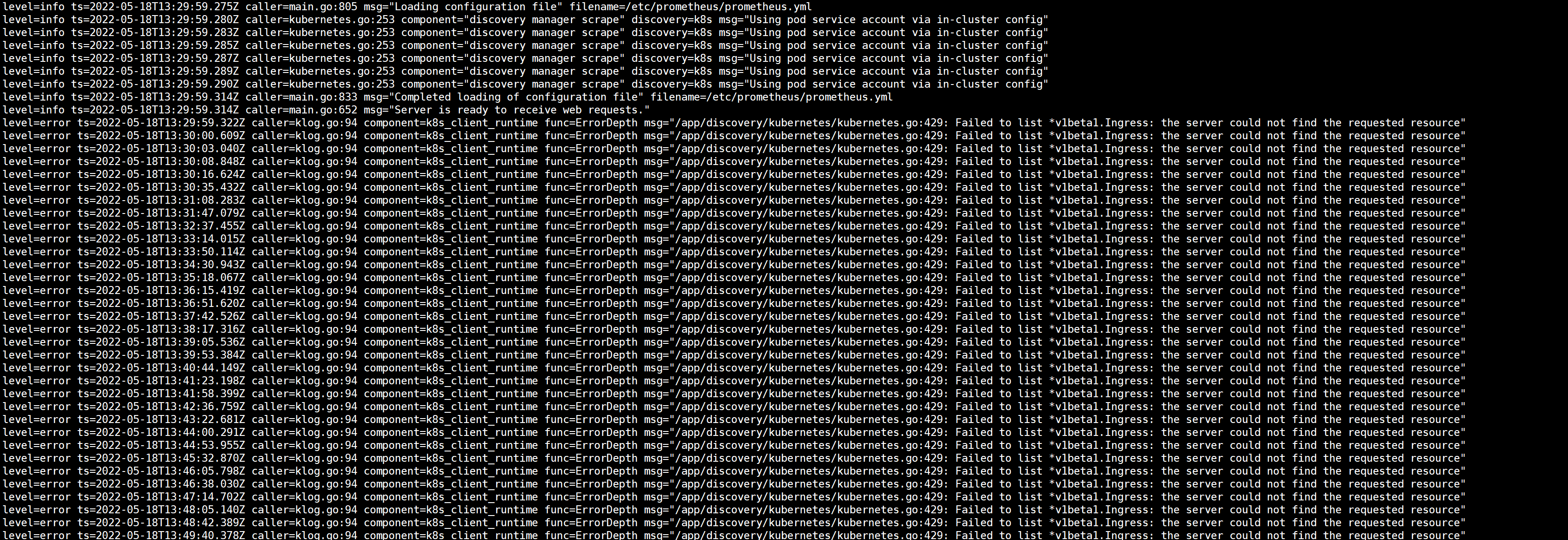 Failed to list *v1beta1.Ingress: the server could not find the requested resource · Issue #10711 ...