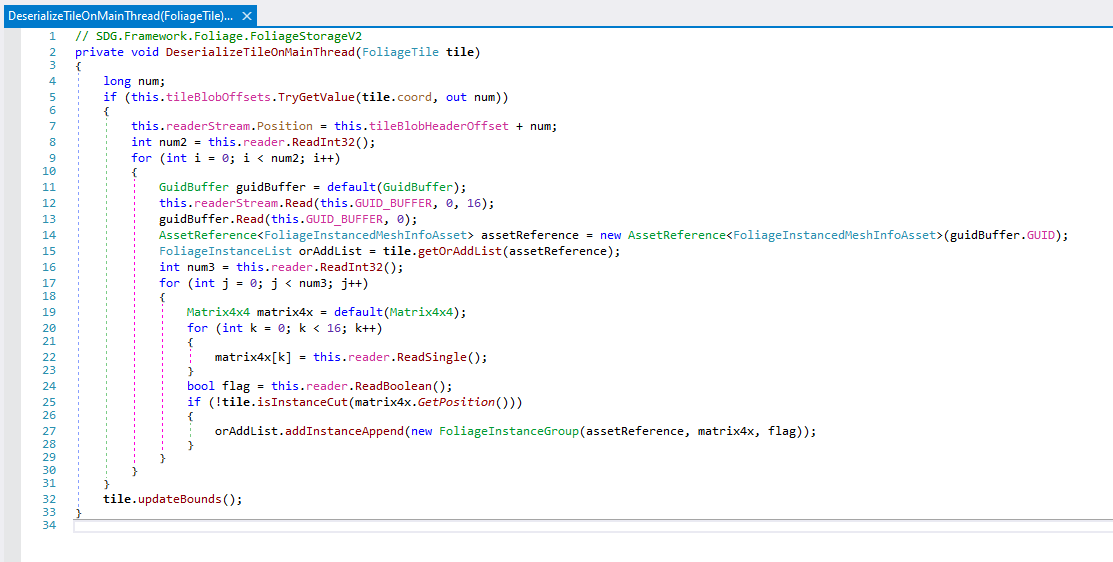 FoliageStorage improvements · Issue #3412 · SmartlyDressedGames/Unturned-3.x-Community · GitHub