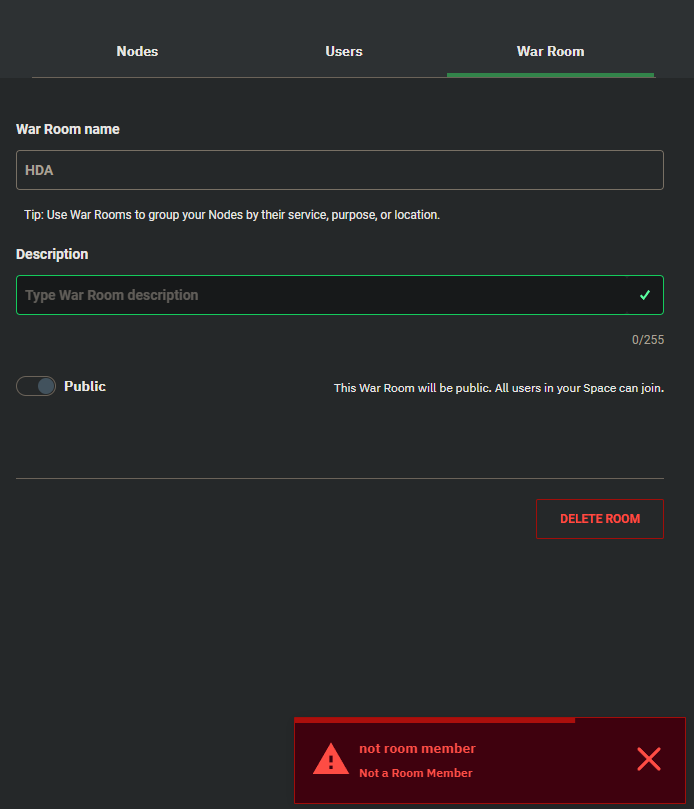 Bug Unable To Remove War Room Or Remove Node From It · Issue 182 · Netdatanetdata Cloud · Github 