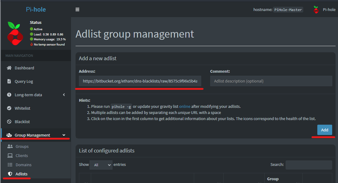 GitHub - modem7/pihole-adlists