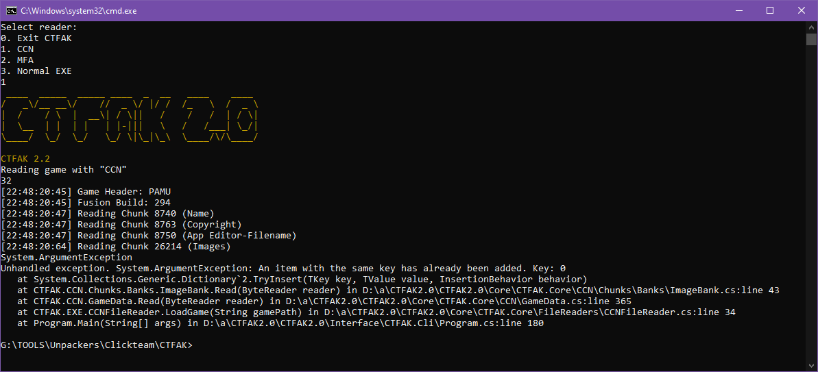 Image Extraction Error System Argumentexception An Item With The Same Key Has Already Been