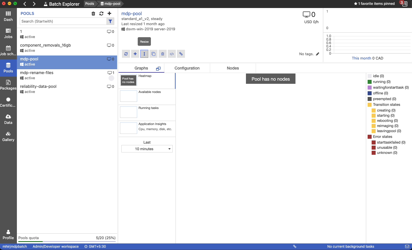 Resize Button in Pool Configuration doesn't work on BatchExplorer · Issue #2313 · Azure ...