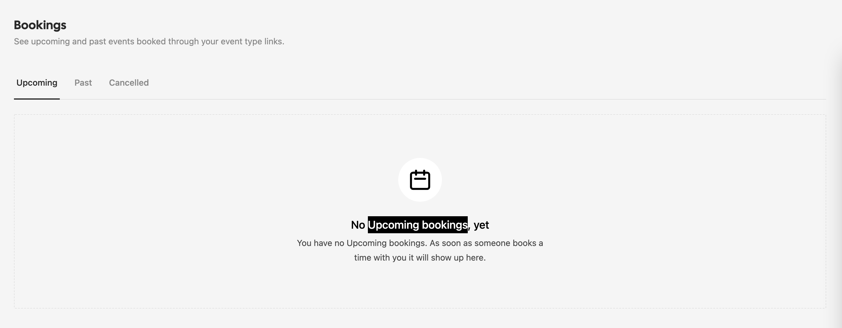 `you Have No Status Bookings` Unexpectedly Capitalized · Issue 2136 · Calcom · Github