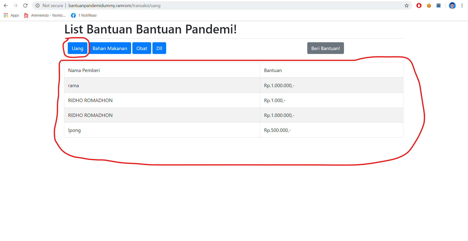 GitHub - ramaromadhon123/05111740007009_BantuanPandemi_PBKK