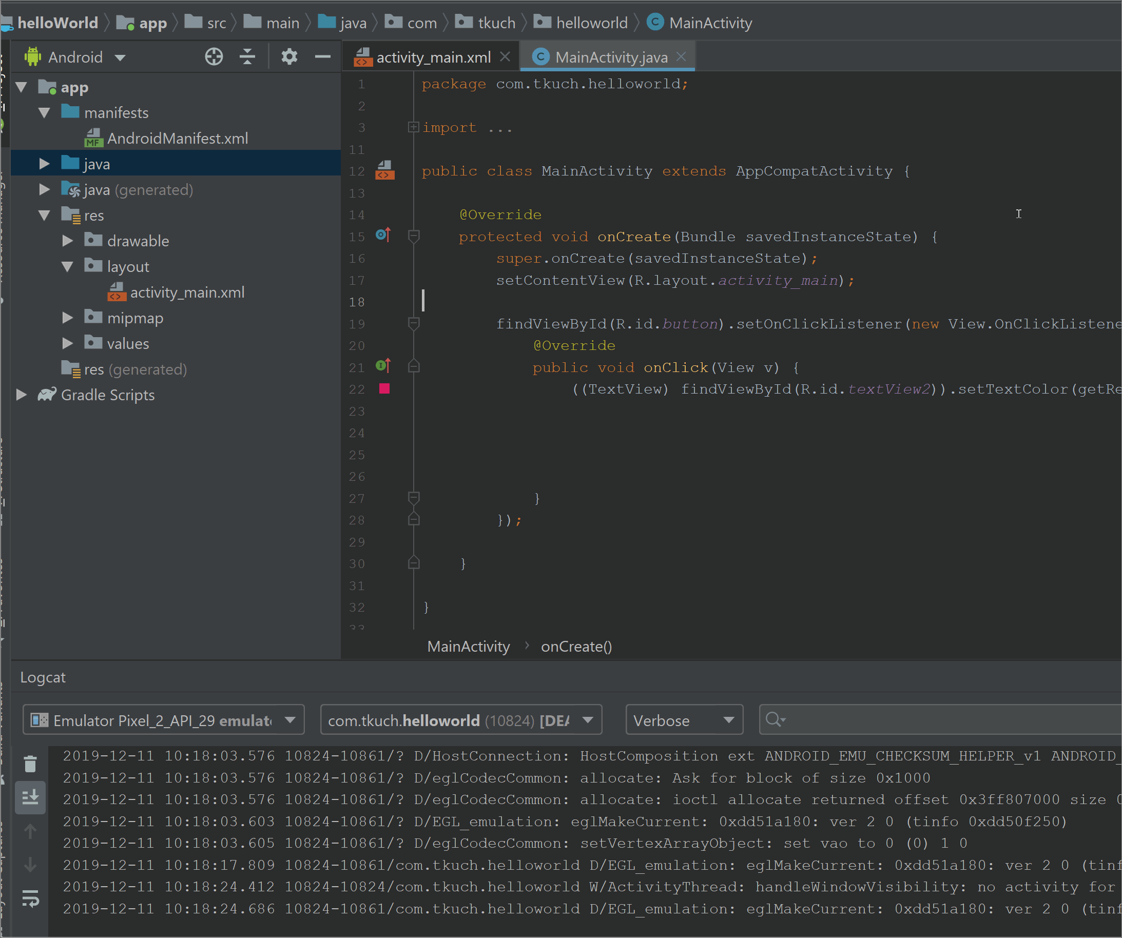 Github Tkucherera Hello App The App Has A Button That Changes