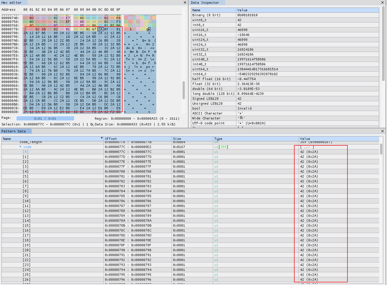 java class pattern: The code segment always displays the value of the first byte · Issue #121 ...