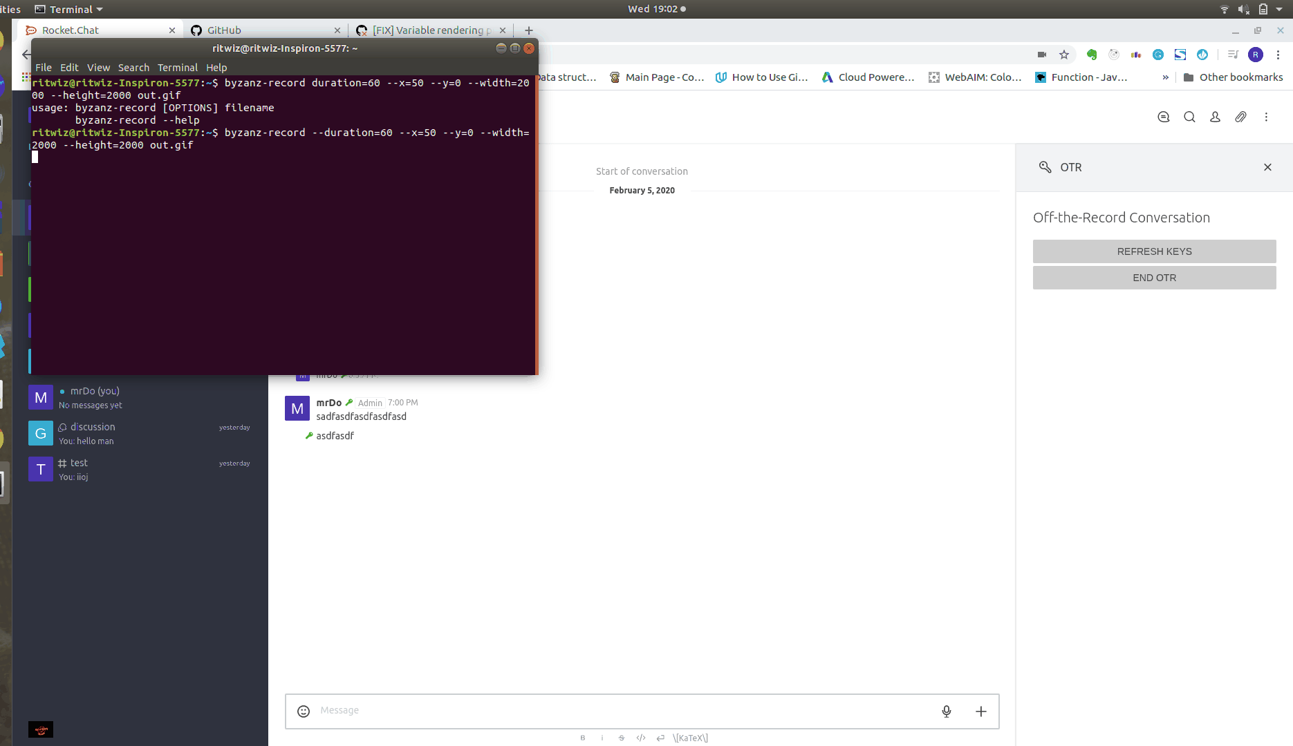 OTR issues · Issue #16478 · RocketChat/Rocket.Chat · GitHub