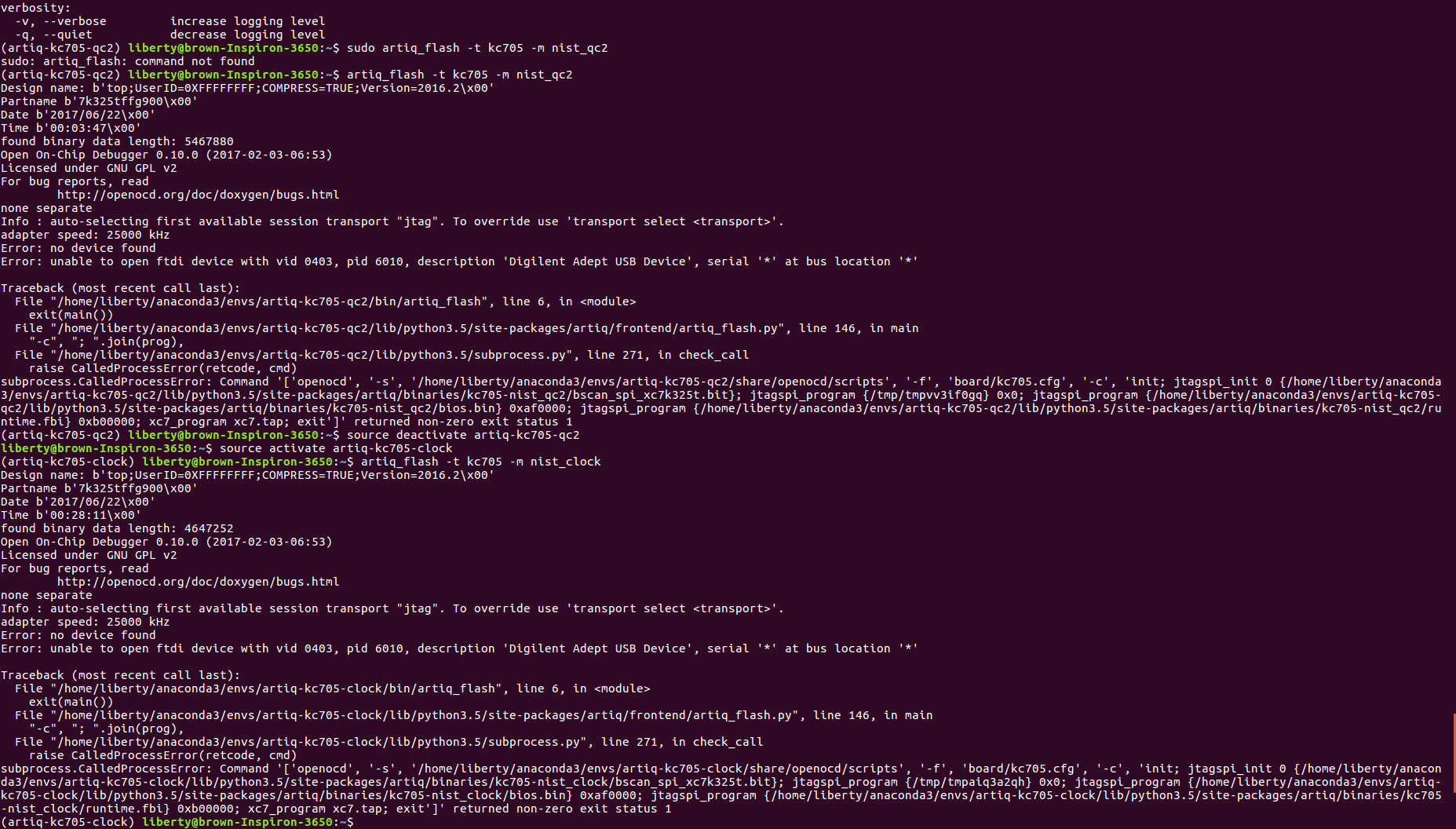 Help with KC705 board · Issue #767 · m-labs/artiq · GitHub
