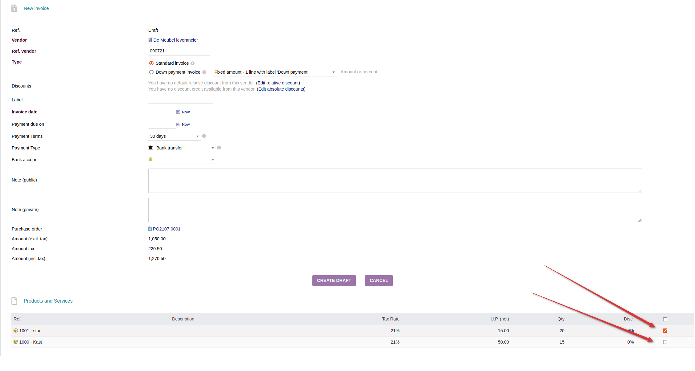 Partial delivery from purchase order to invoice · Issue #18120 ...