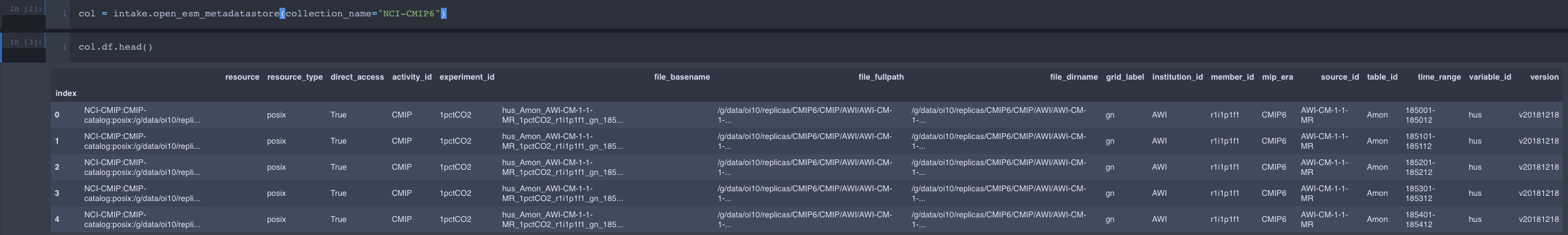 adaptation of intake-esm on NCI (Australia) · Issue #65 · intake/intake-esm · GitHub