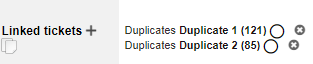 [Duplicates] - Linking several tickets as duplicates, will not work as ...
