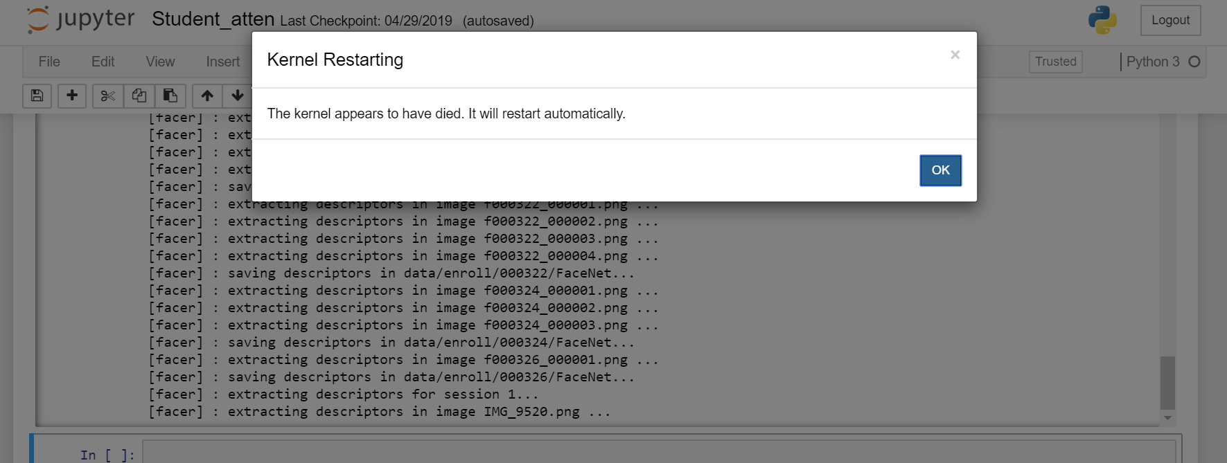 Kernel Died · Issue 4606 · Jupyternotebook · Github