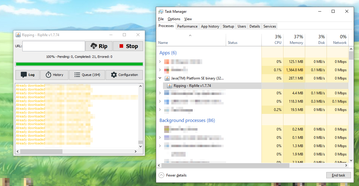 Freezes while ripping · Issue #1017 · RipMeApp/ripme · GitHub
