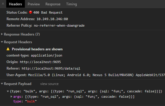 Hasura console doesnt shows error notifications in RUN SQL in CLI mode · Issue #2438 · hasura ...