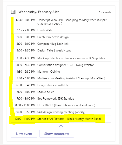 [Calendar Skill V2] : Card 'Overview' space time table · Issue #630 ...