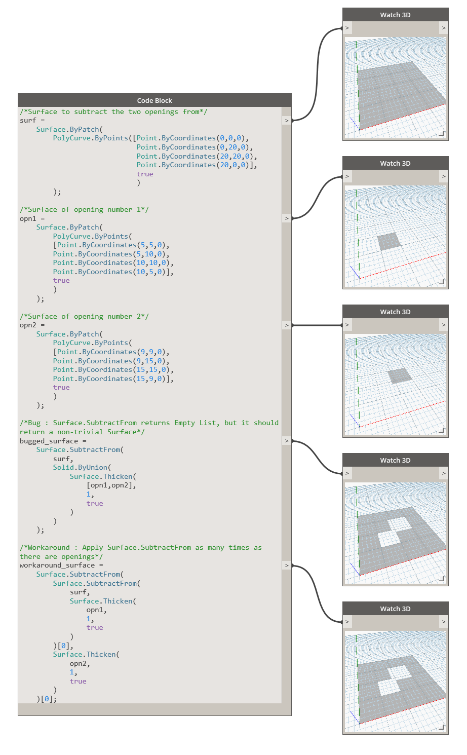 Surface.SubtractFrom do not handle specific Solids · Issue #9185 · DynamoDS/Dynamo · GitHub