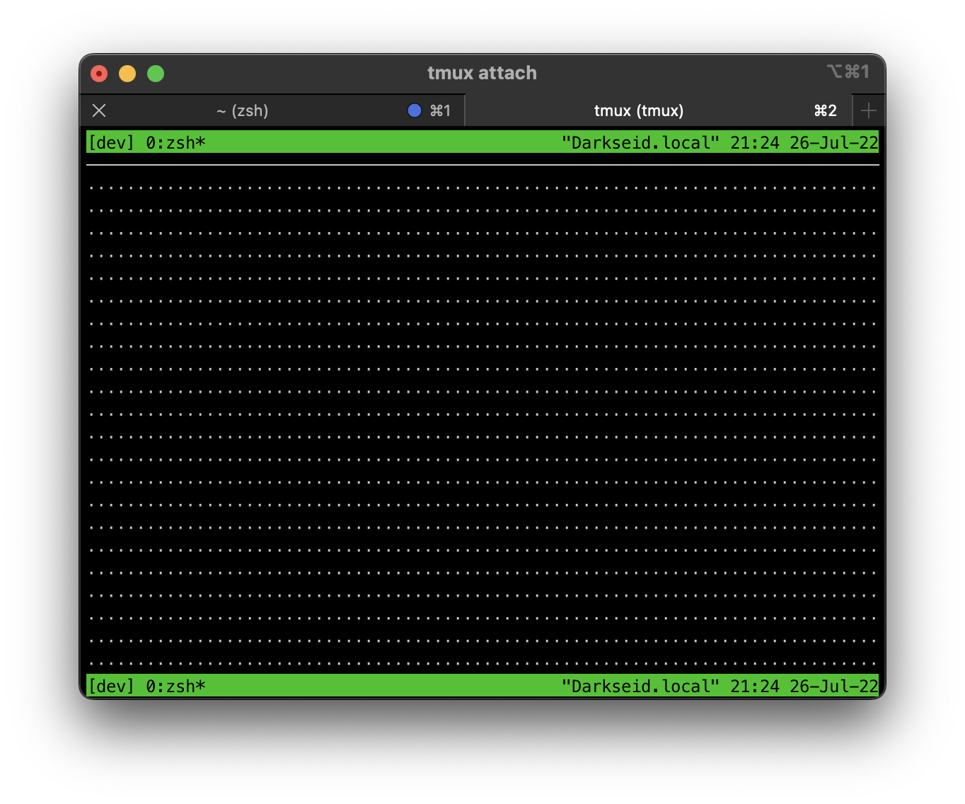 Improvement idea: attaching to a session from within that session should automatically detach ...