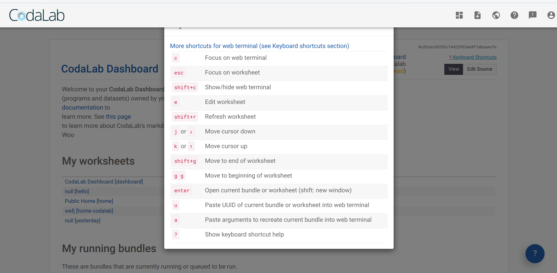 Top of keyboard shortcuts help is not visible · Issue #1172 · codalab/codalab-worksheets · GitHub