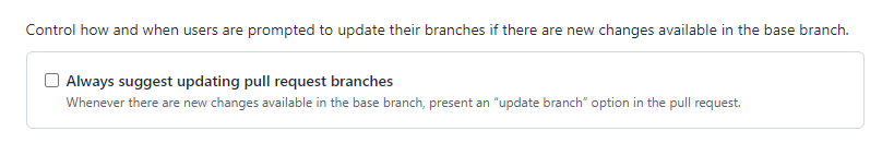 Open `Always suggest updating pull request branches` · Issue #1154 · envoyproxy/gateway · GitHub