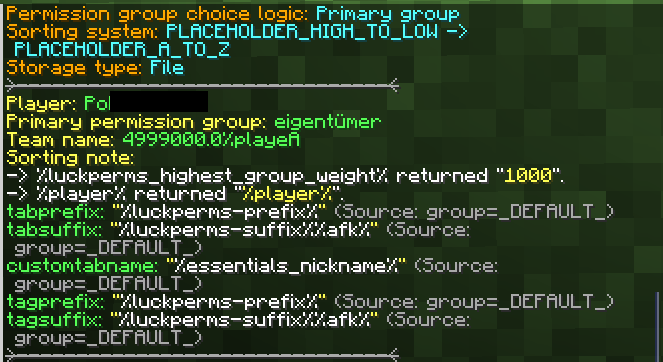 Tablist does not resolve %player% anymore after /tab reloaded and more than one player. · Issue ...