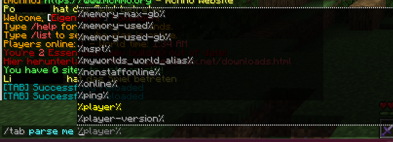 Tablist does not resolve %player% anymore after /tab reloaded and more ...