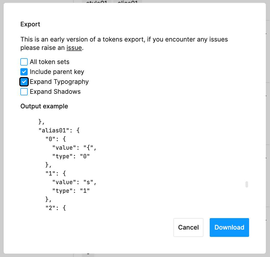 Export - Typography alias incorrectly exported · Issue #750 · tokens-studio/figma-plugin · GitHub