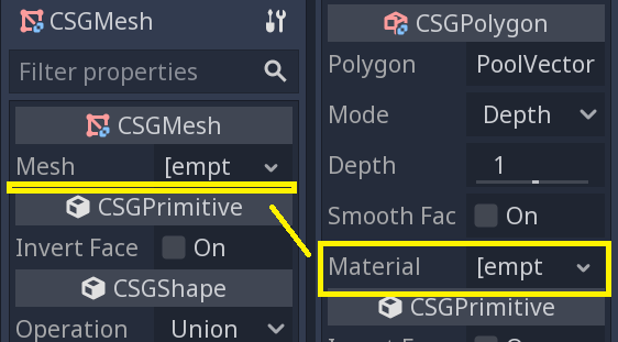 CSGMesh inspector lacks a material entry · Issue #28844 · godotengine ...
