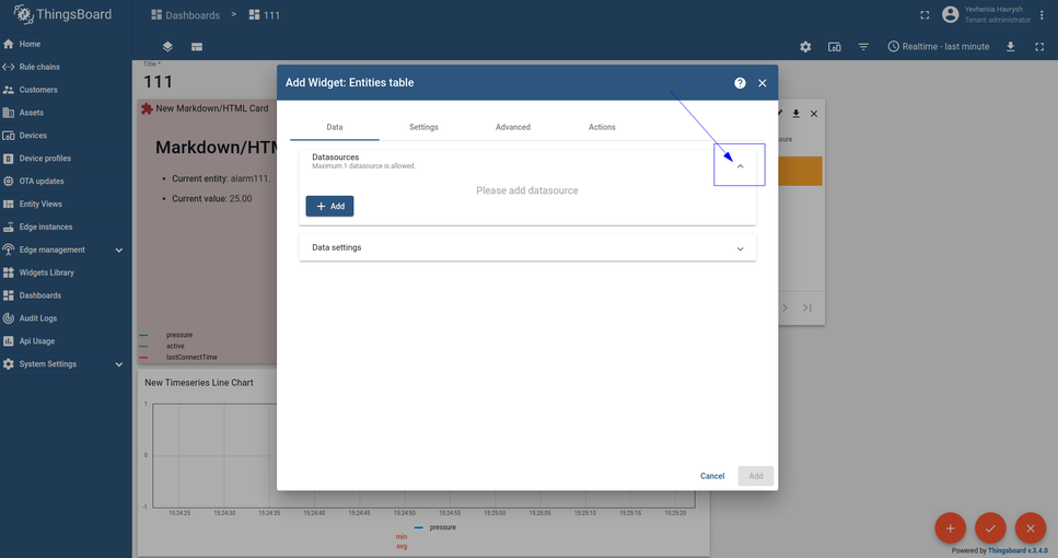 Data Dashboards Datasources Moved Up · Issue 7118 · Thingsboardthingsboard · Github
