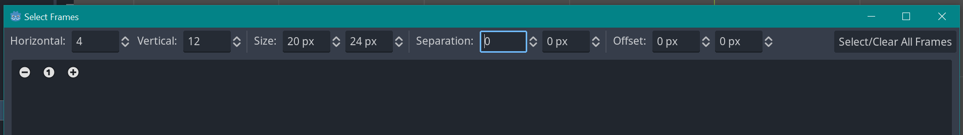 "Select Frames" window should remember previous settings · Issue #7021 · godotengine/godot ...