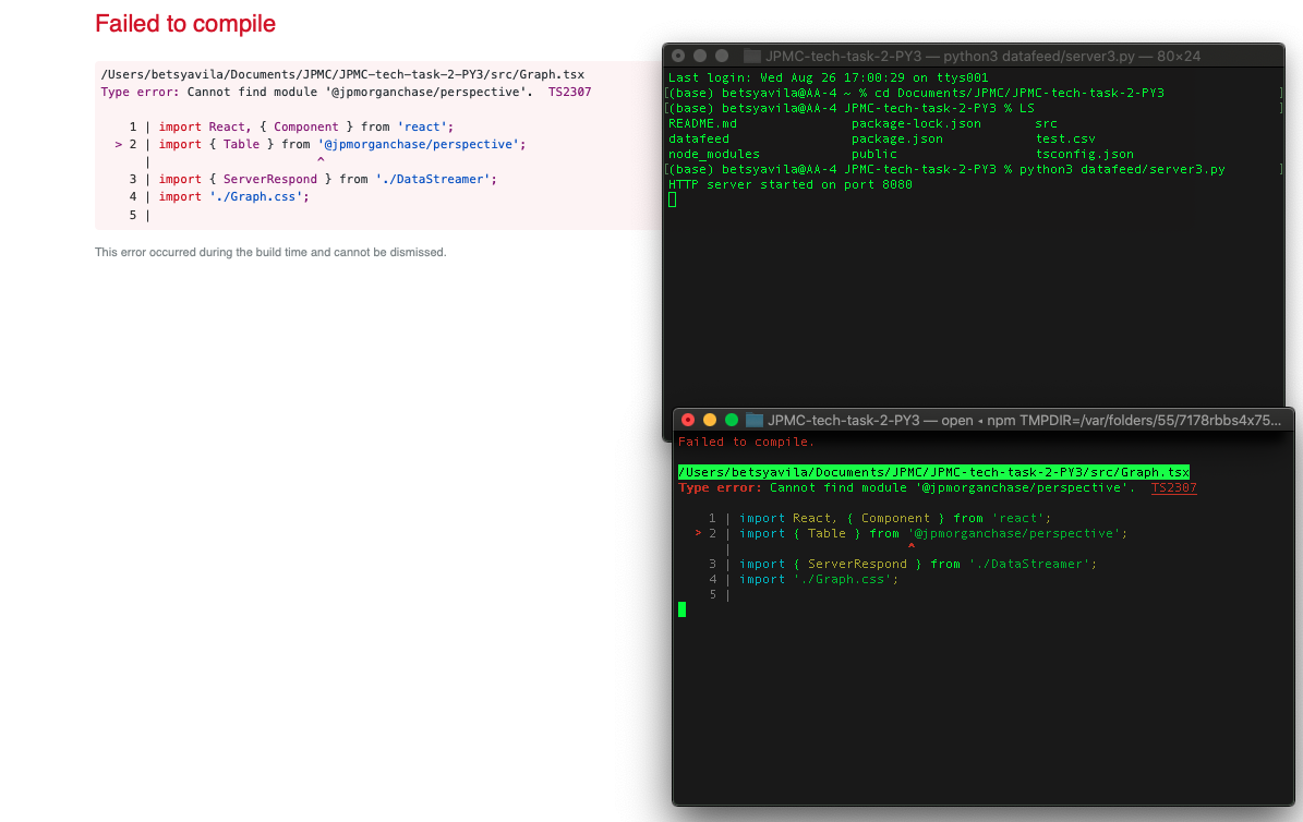 Failed to Compile? · Issue #465 · insidesherpa/JPMC-tech-task-2-PY3 · GitHub