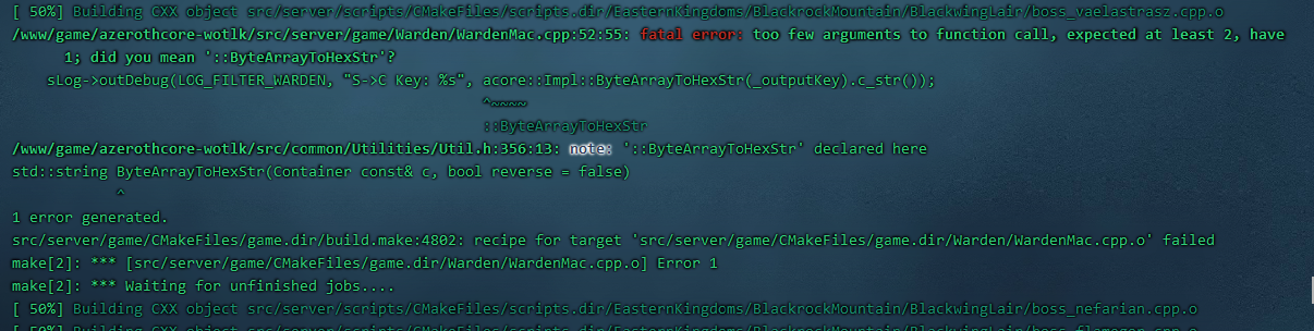 Compile error with DENABLE_EXTRA_LOGS - it should be added in the CI · Issue #5048 · azerothcore ...