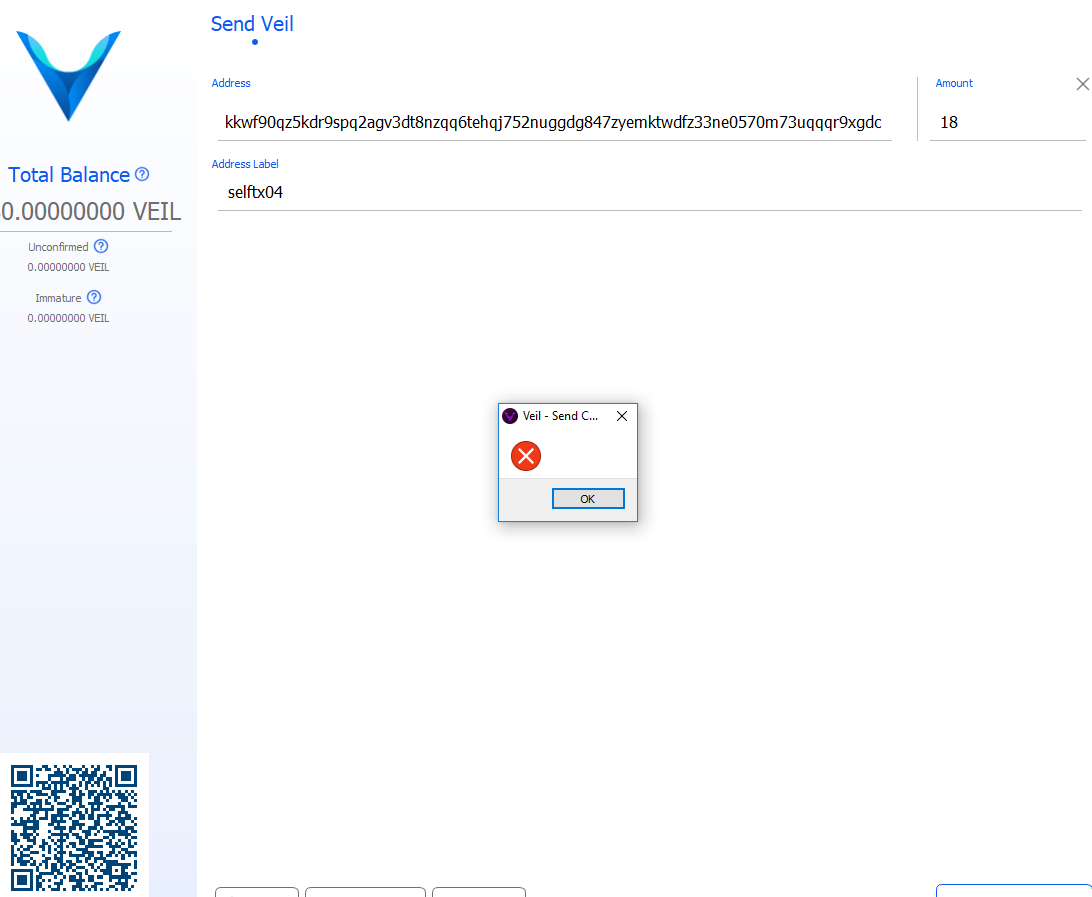 Error message when sending fractional zerocoin amounts (18 zerocoins) · Issue #273 · Veil ...