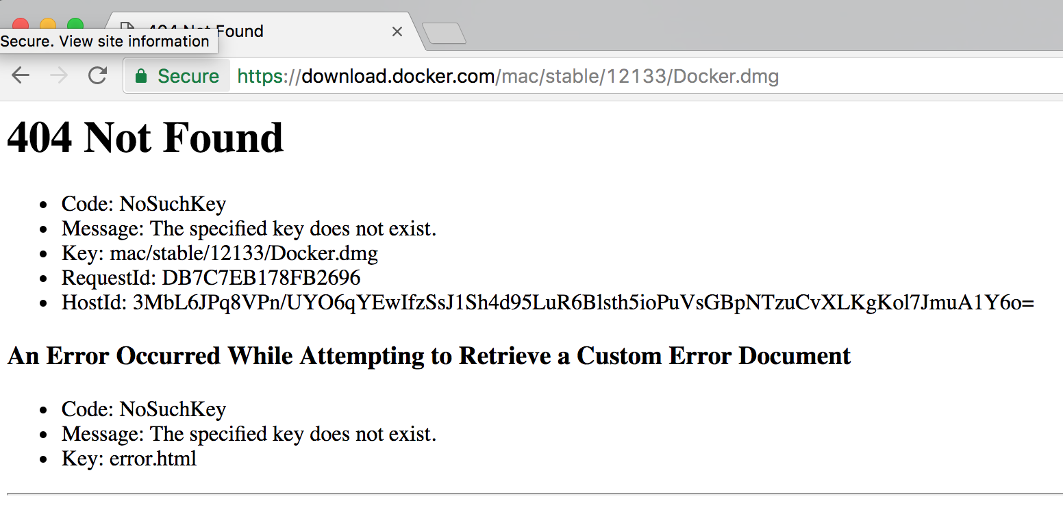 Dead Download Link For Docker Mac 1 12 1 · Issue 5249 · Docker Docs · Github