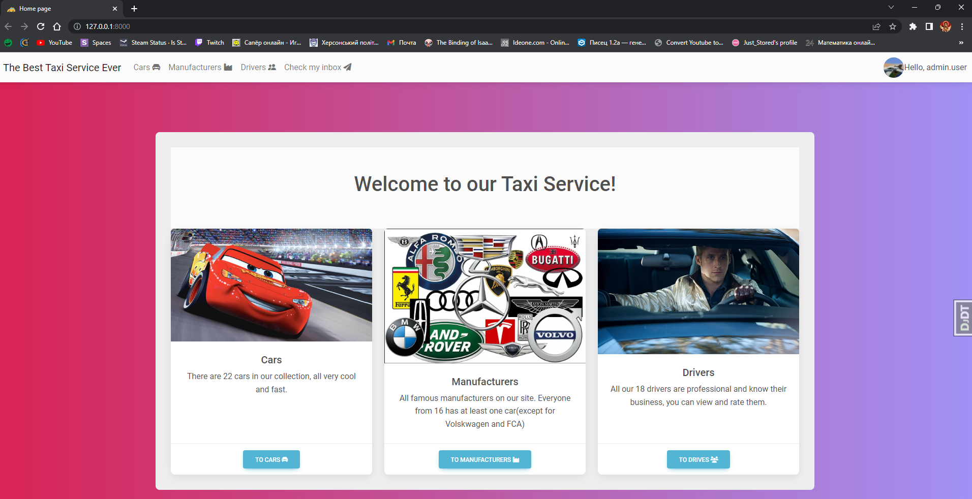 GitHub - IvanStored/best-taxi-ever: Django based project for managing cars, manufacturers and ...