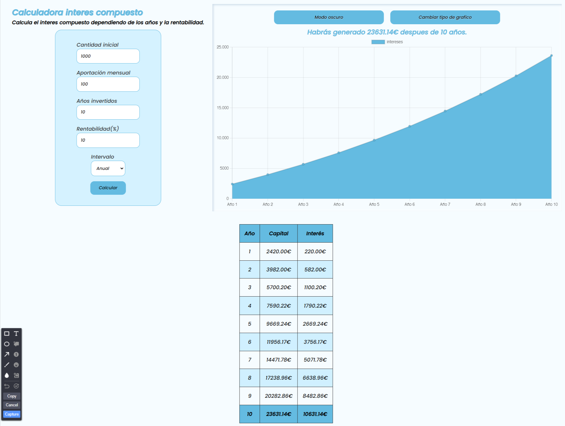 GitHub - joan-tomas-1995/interes-compuesto: Calculadora de interés compuesto, con grafico y tabla.