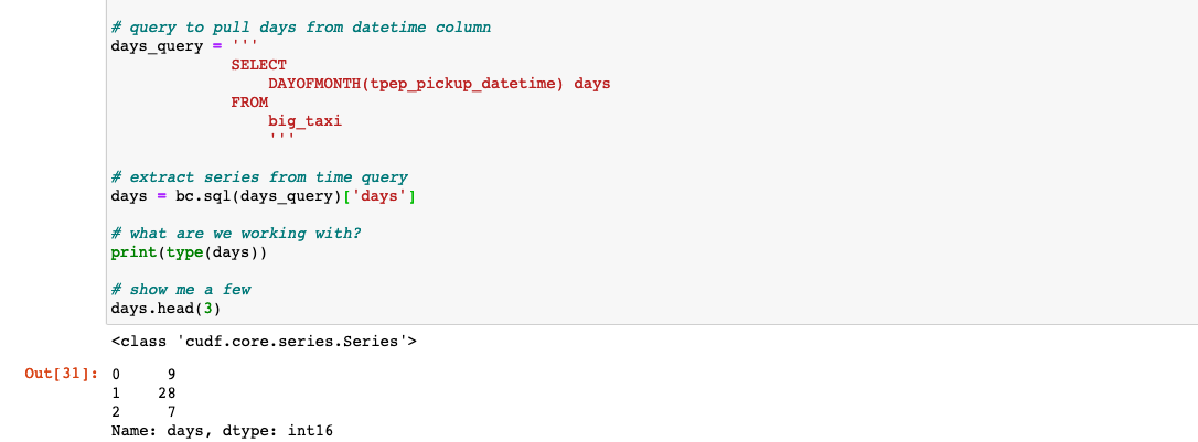 Single Column Results as Series · Issue #335 · BlazingDB/blazingsql · GitHub