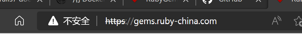 https证书显示不安全，docker下报SSL错误。 · Issue #852 · ruby-china/rubygems-mirror · GitHub