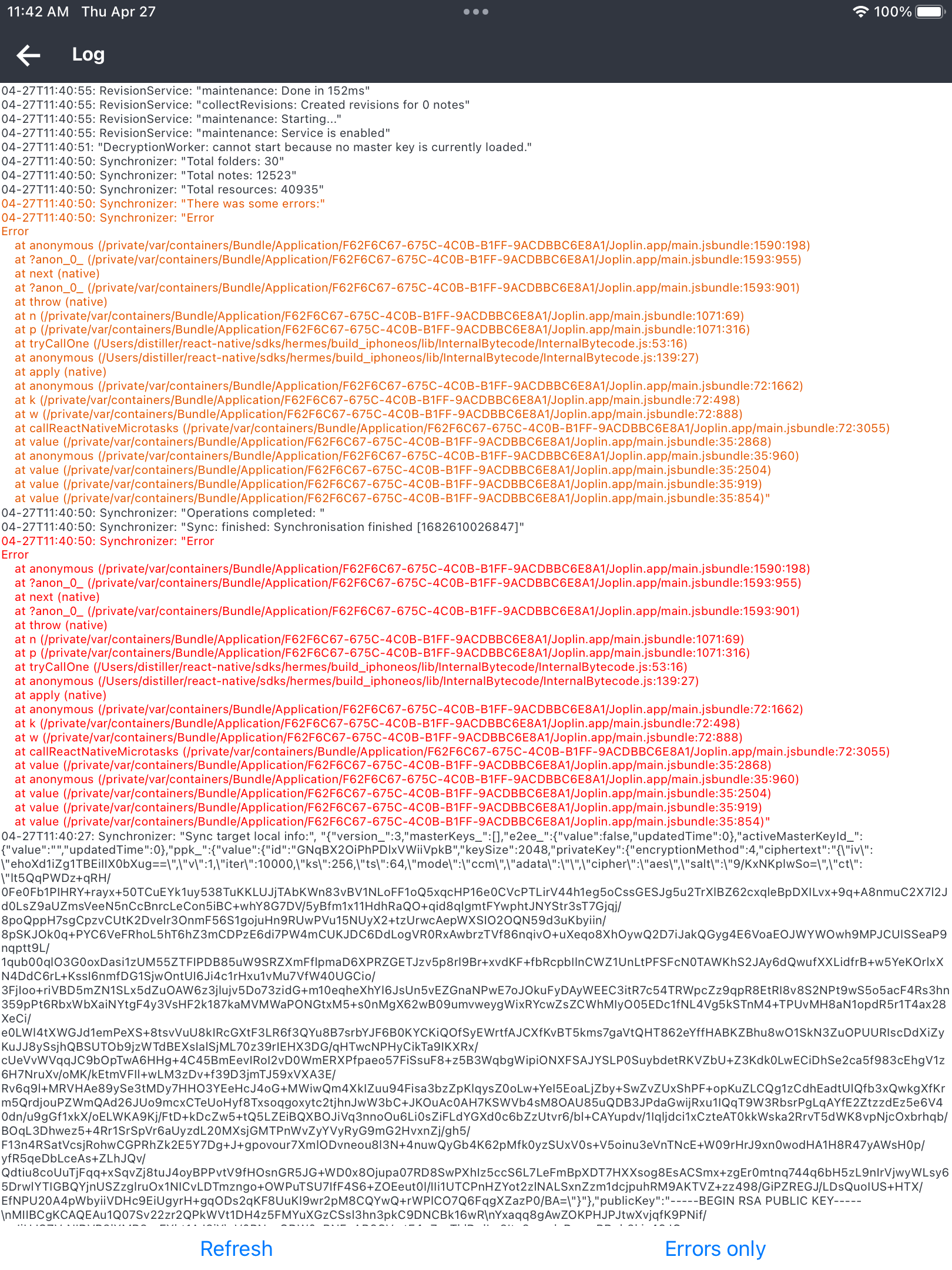 Getting error on sync · Issue #8089 · laurent22/joplin · GitHub