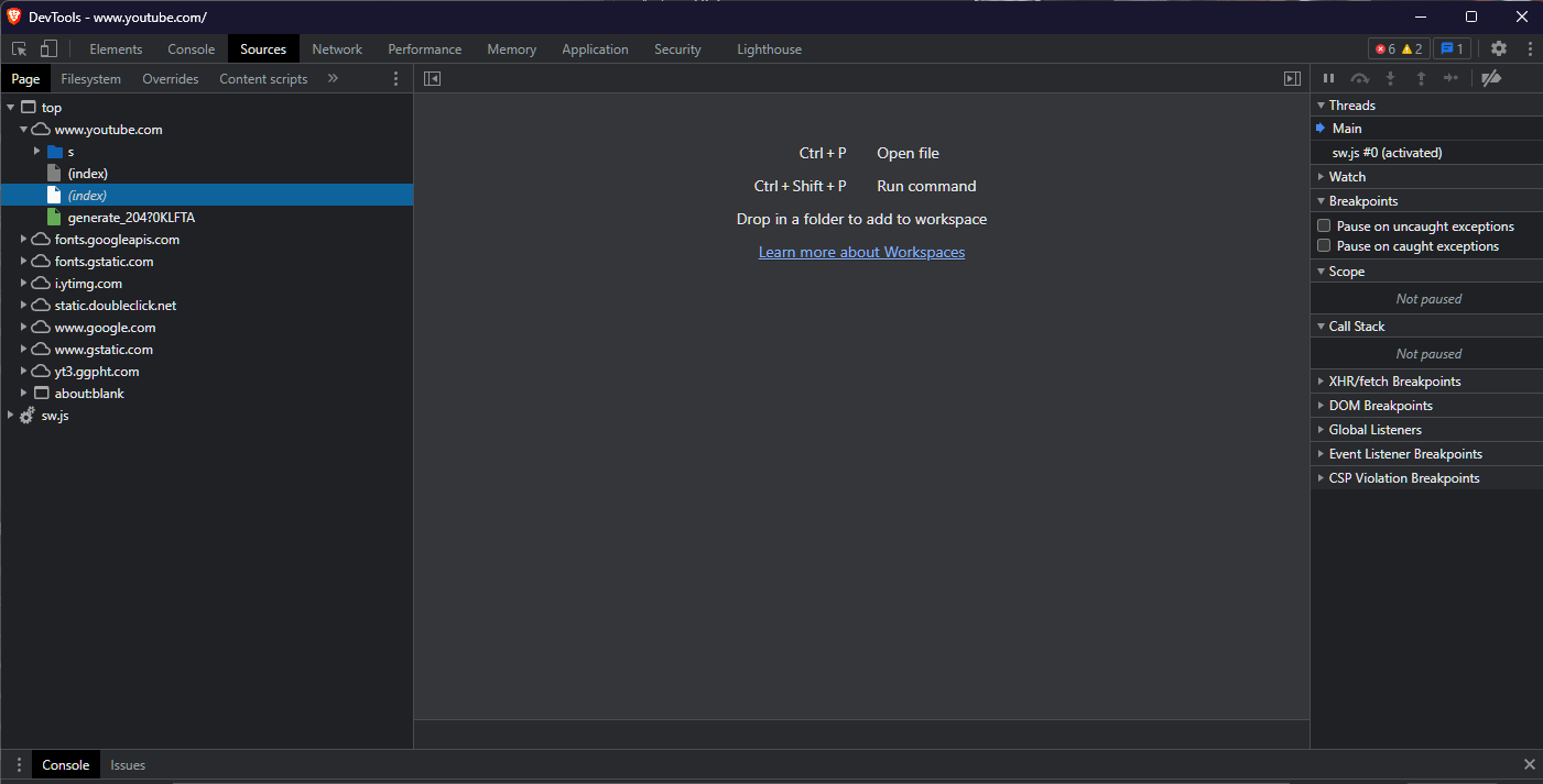 Inspect Element - Sources tab displays nothing (works for private window) · Issue #29447 · brave ...