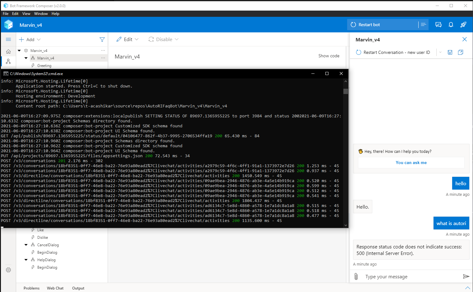 "Connect to QnA Knowledgebase" action returns 500 error on all calls · Issue #8038 · microsoft ...