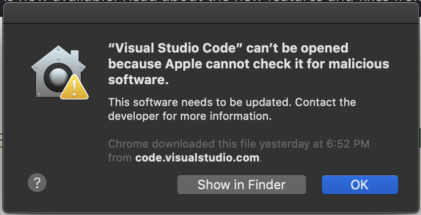 Unable To Open Vscode Application · Issue 87786 · Microsoftvscode · Github