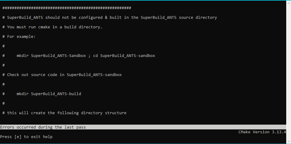 PreventInSourceBuilds error in ANTs installation · Issue #724 · ANTsX/ANTs · GitHub