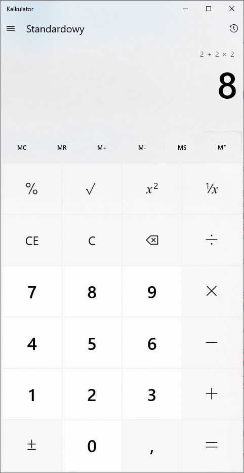 2+2*2 =/= 8 · Issue #1015 · microsoft/calculator · GitHub