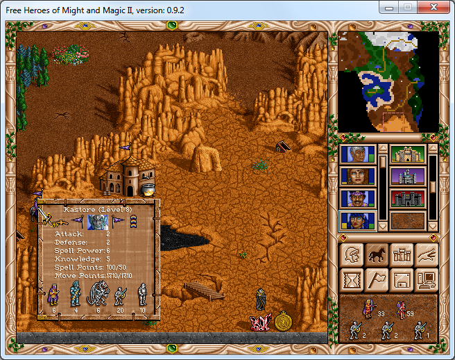 Adventure map, hero info window shadow over wasteland mountains · Issue #3257 · ihhub/fheroes2 ...